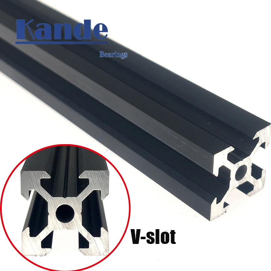 Black oxide 100-800mm 2020 V slot Aluminum Profile Extrusion For 3D ...