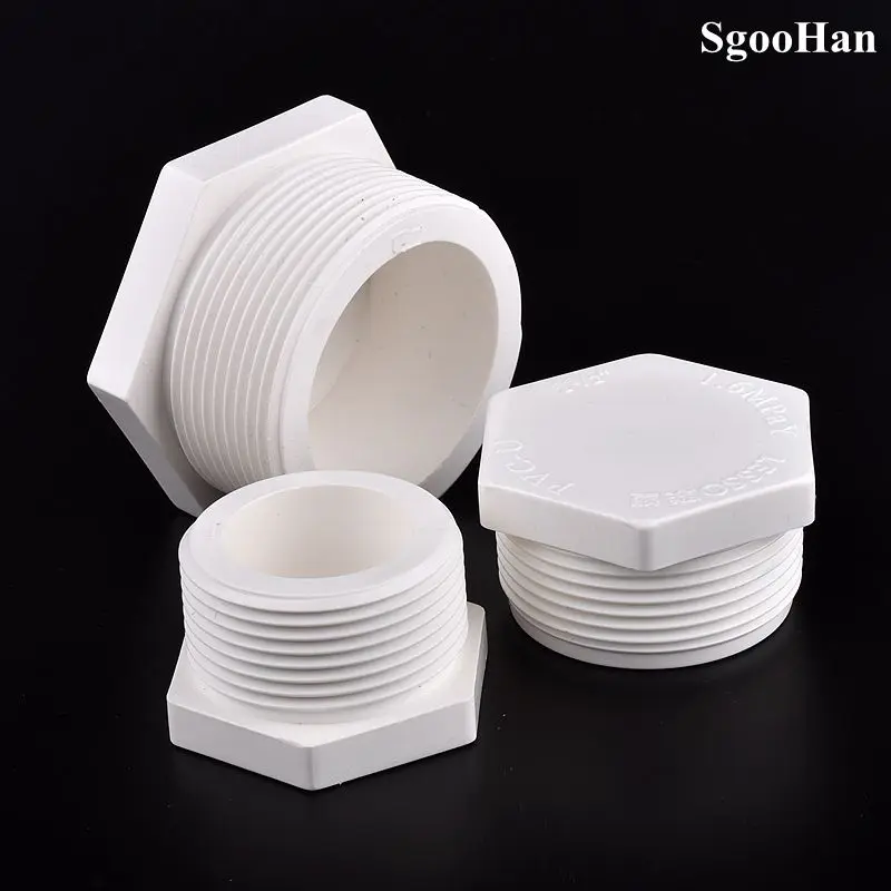 1-2-2-Inch-PVC-Male-Thread-End-Plug-Joint-Connector-Water-Pipe-Fitting ...