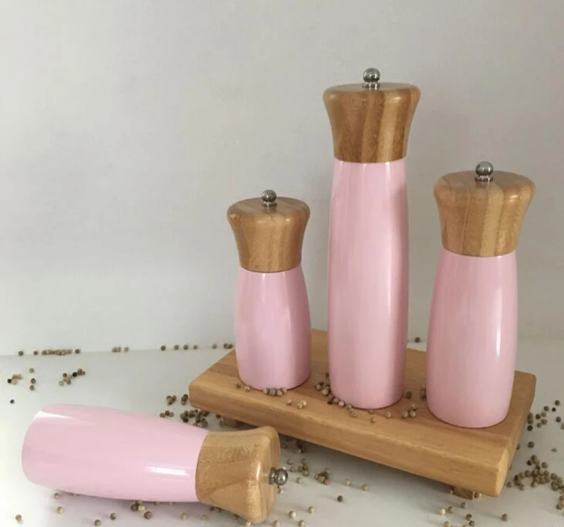 Manual Pepper Grinder Pepper Mill,bamboo Wood, Body Spray Light Pink ...