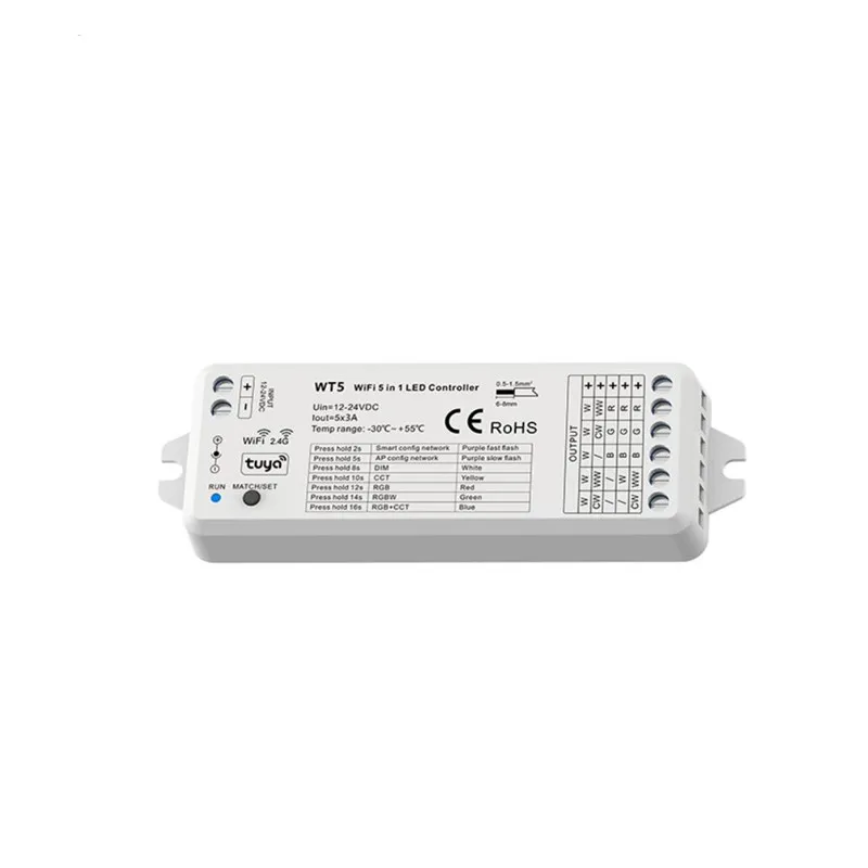 WiFi-RF-5-in1-LED-controller-WT5-voice-control-Control-for-RGB-RGBW-RGB ...