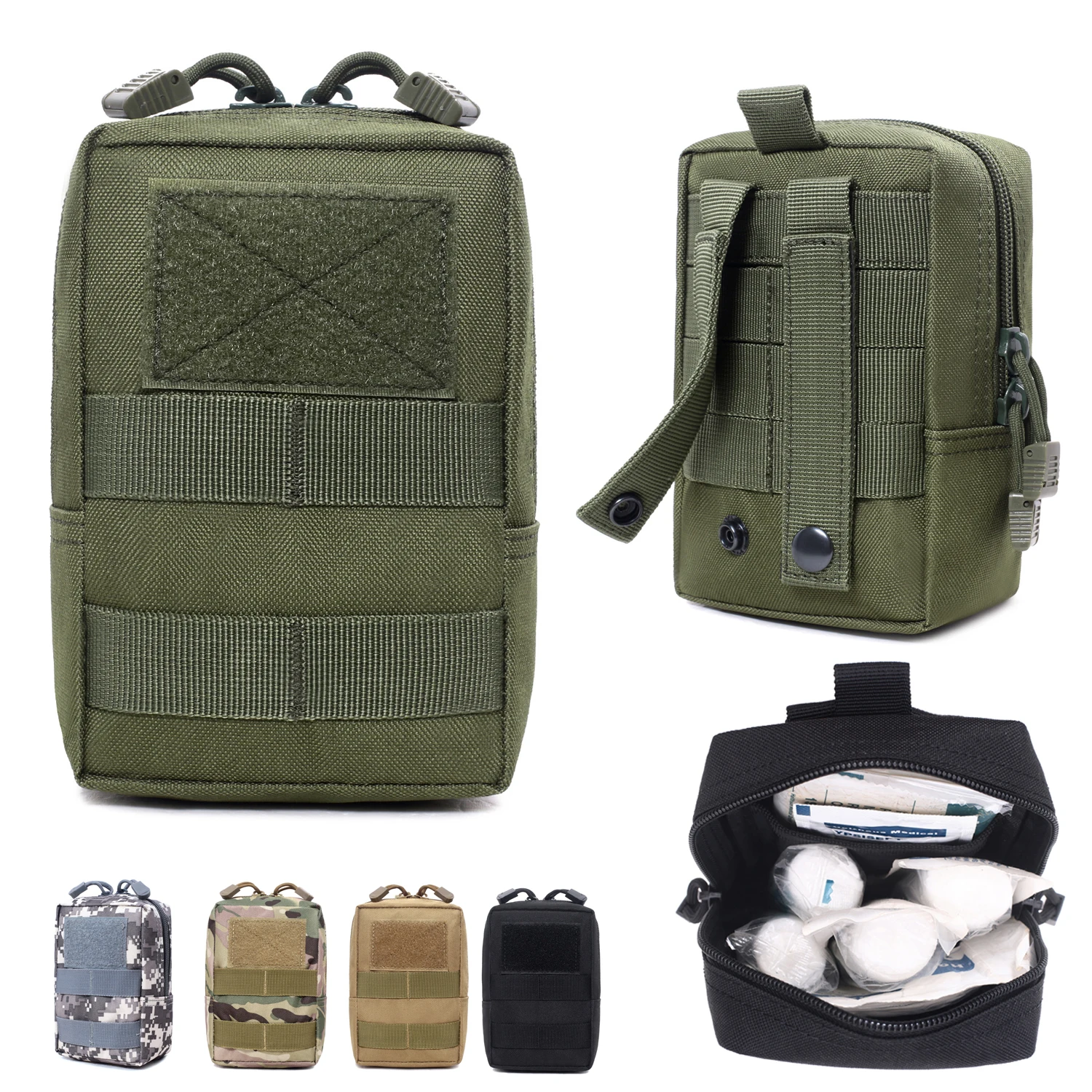 Men Tactical Molle Pouch Nylon Belt Waist Pack Bag Combat Military Vest ...