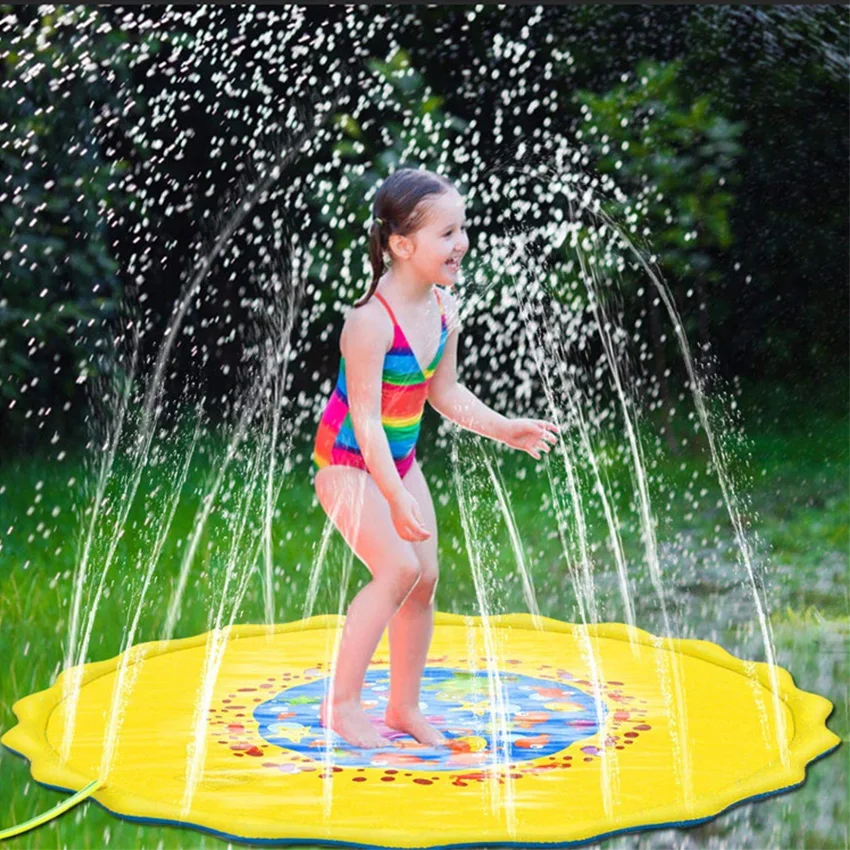 Rooxin Baby Kids Play Water Mat Water Spray Lawn Fountain Water Column ...