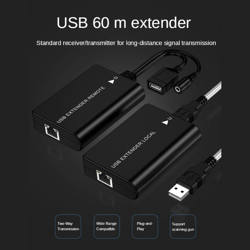 2pcs-ethernet-conversor-adaptador-extensor-60m-usb-para-rj45-cat5e-cat6 ...