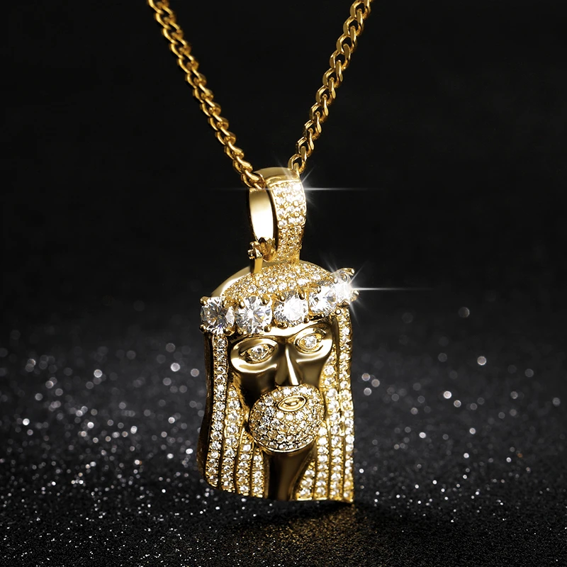 Men Hip Hop Rapper Popular Jewelry Necklace Cleopatra Religious Jesus ...