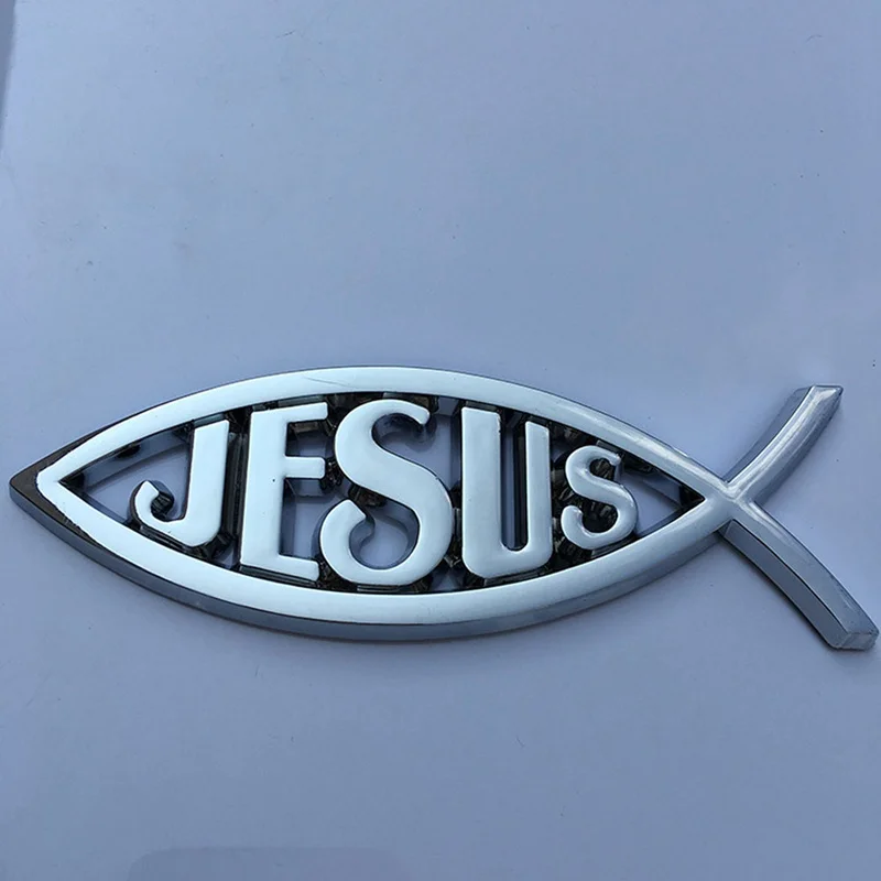 Universal Jesus Fish Symbol Logo Car Decal Emblem Badge Sticker Decal ...