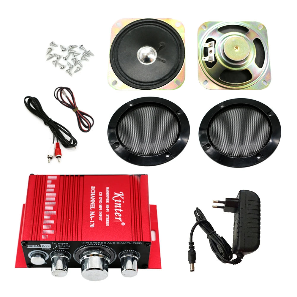 Hi-fi Audio Stereo Amplifier Arcade Game Audio Kit 4 Inch Speaker For ...