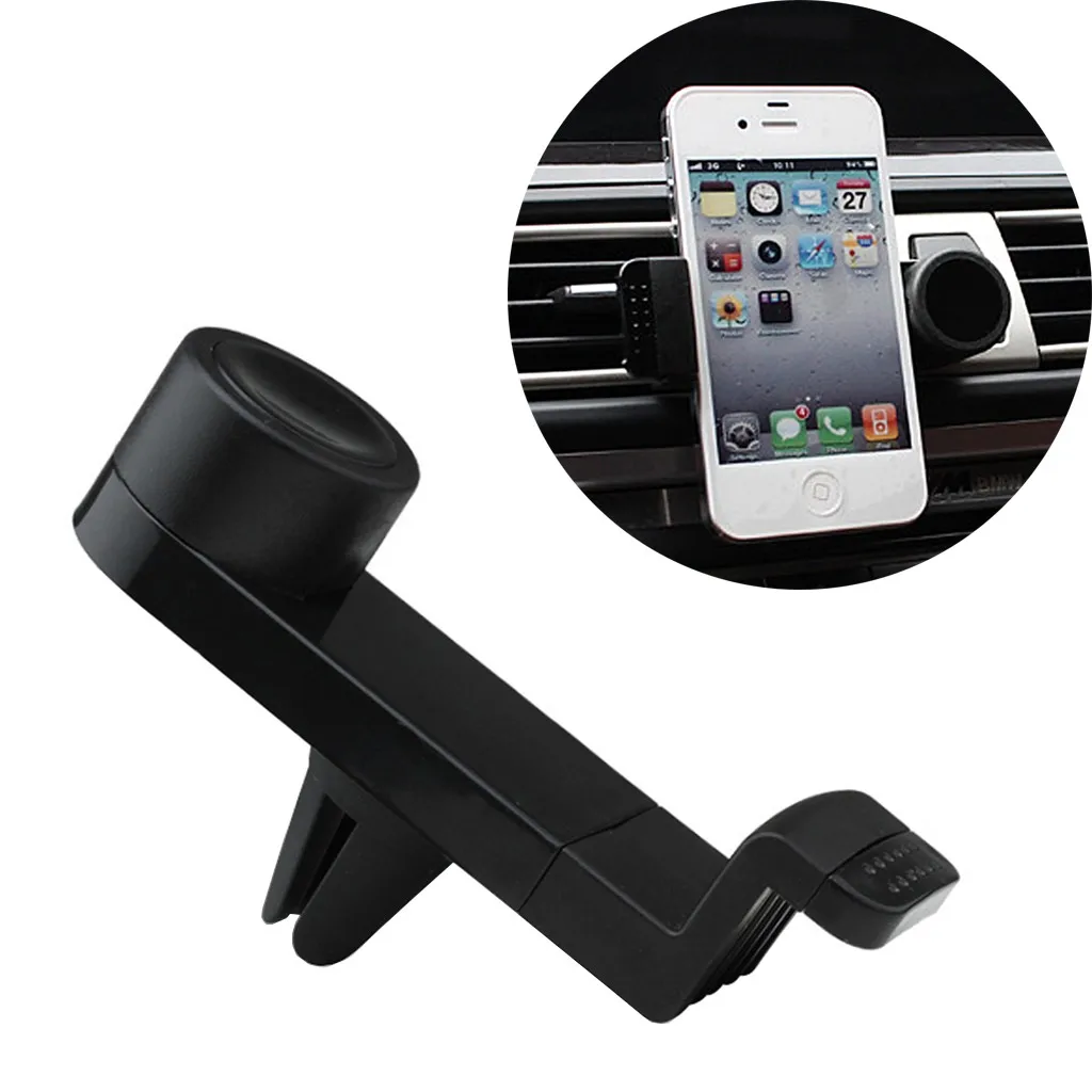 Support de téléphone portable noir pour grille d'aération de voiture ...