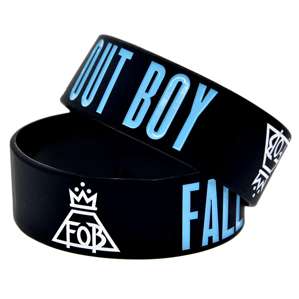 Fashionable And Simple Fall Out Boy Rock Style Band Silicone Bracelet ...