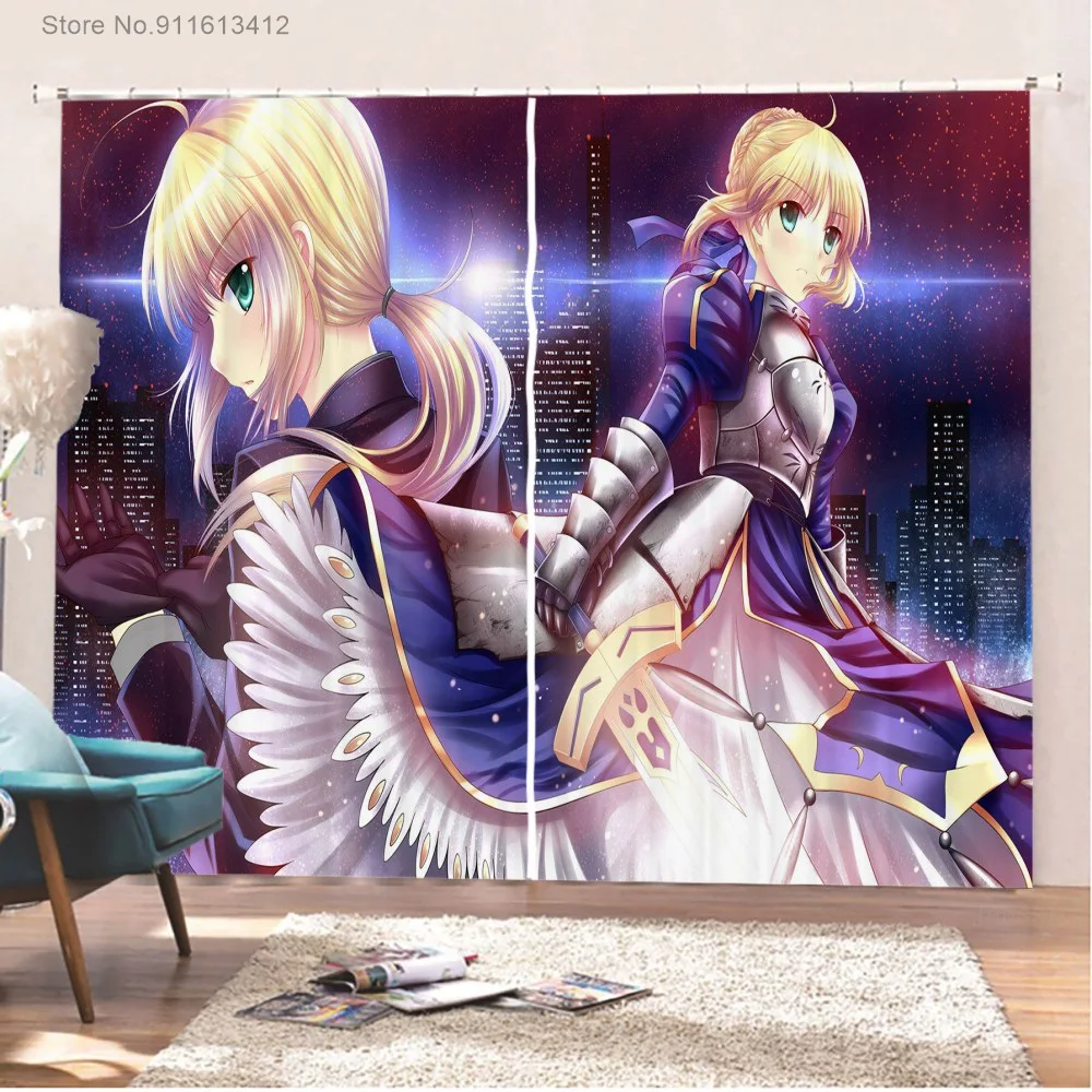 Manga-Fate-Zero-Blackout-Curtains-3D-Print-Japan-Anime-Window-Drapes-2 ...