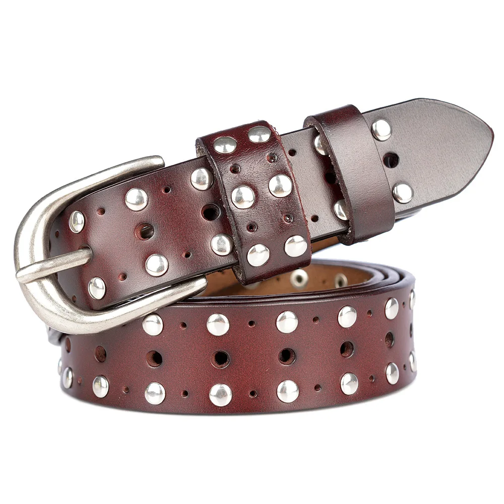 Female Hollow Vintage Luxury Designer Punk Belts Men High Quality ...