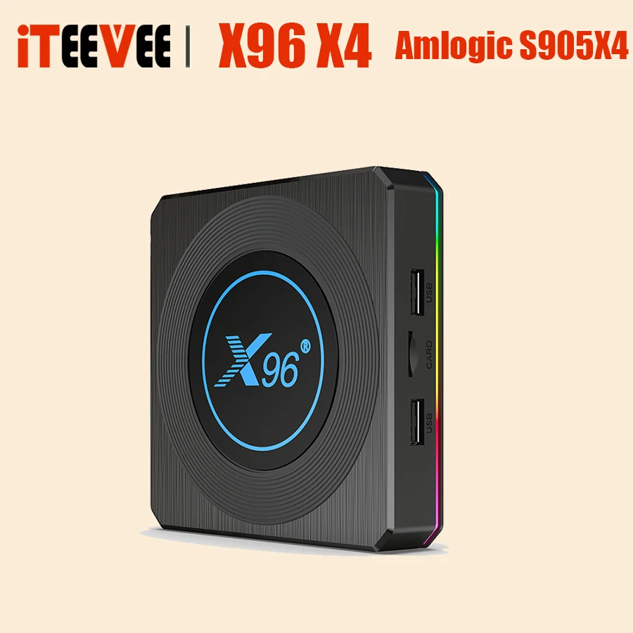 Dispositivo de TV inteligente X96 X4, decodificador con Android 2021, Amlogic S905X4, 4GB, 64GB ...