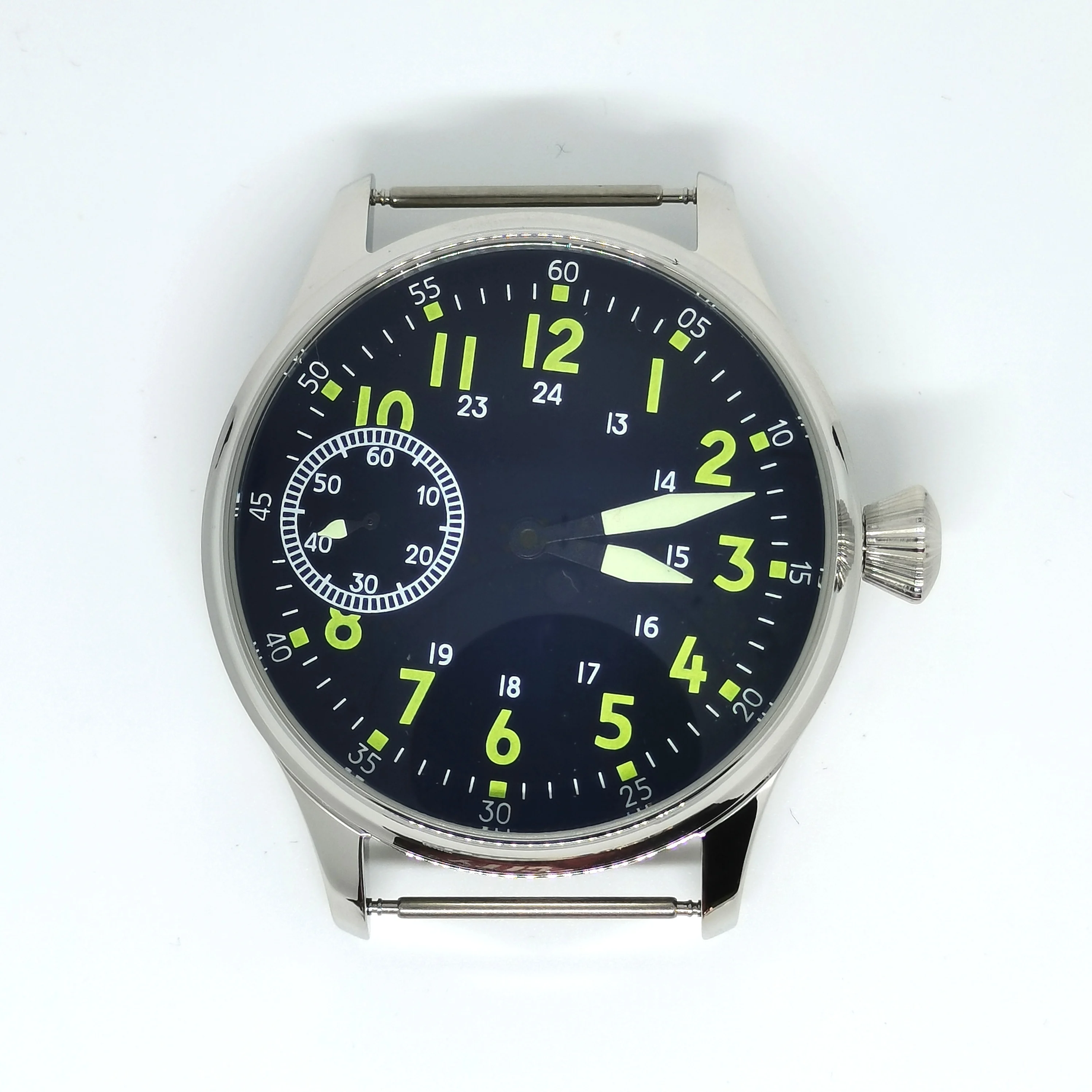 44MM-316-Stainless-Steel-Case-Add-Dial-And-Hands-Luminous-Fit-ETA-6497 ...