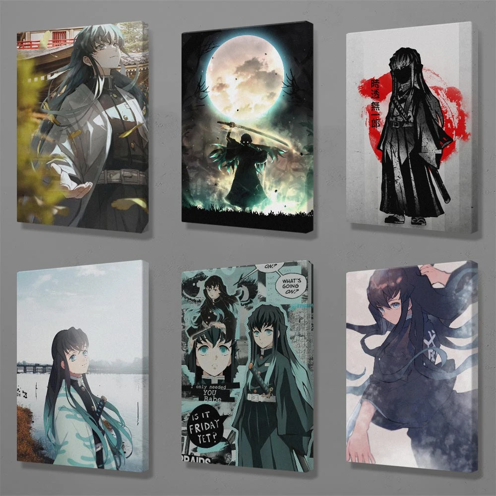 Muichiro Tokito Demon Slayer Kimetsu No Yaiba Anime Wall Art Canvas ...