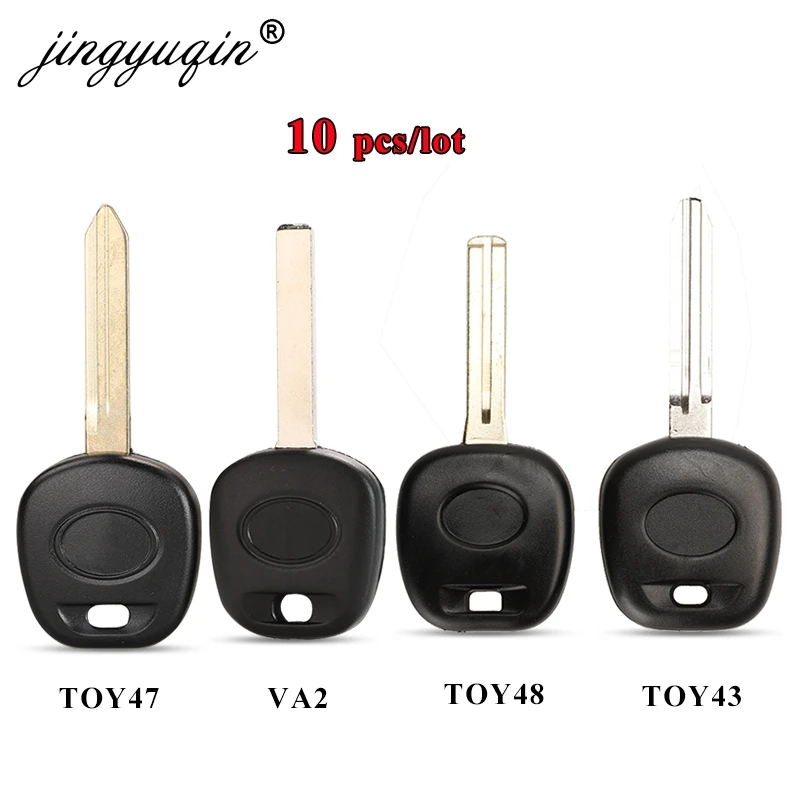 jingyuqin No Logo 10pcs TOY43/TOY48/TOY47/VA2 Blade Car Transponder Key ...