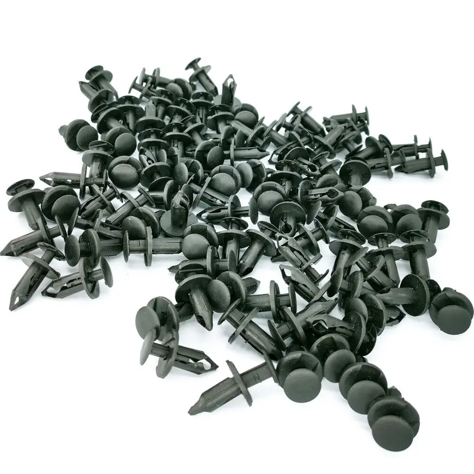 GM Retainer Clips 100-Piece Nylon Push Retainer Clips For 8mm Hole ...