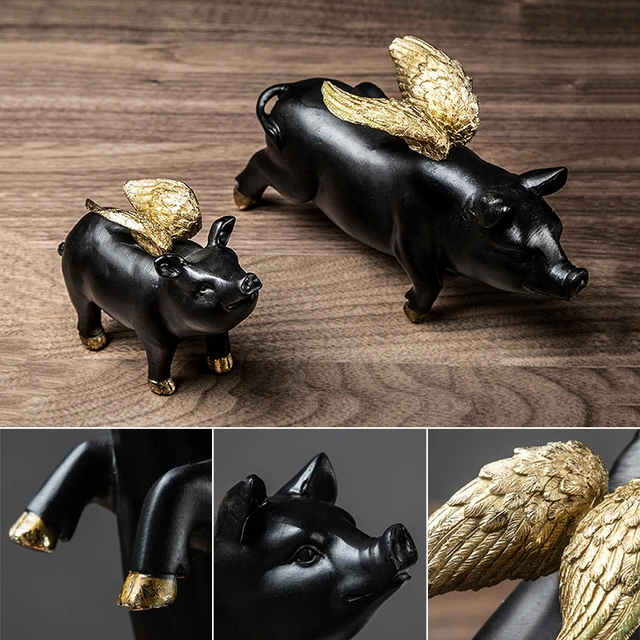 Ceramic Pig With Wings