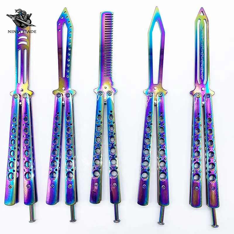 Rainbow Butterfly Knives