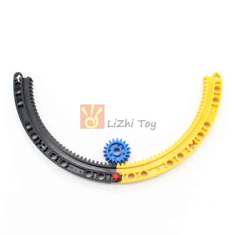 MOC High-Tech Gear Rack 11x11 Curved DIY Enlighten Classic Bricks ...