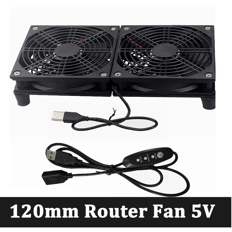 Gdstime Router Cooling Fan Diy Pc Cooler 120mmx25mm 5v Usb With Speed ...