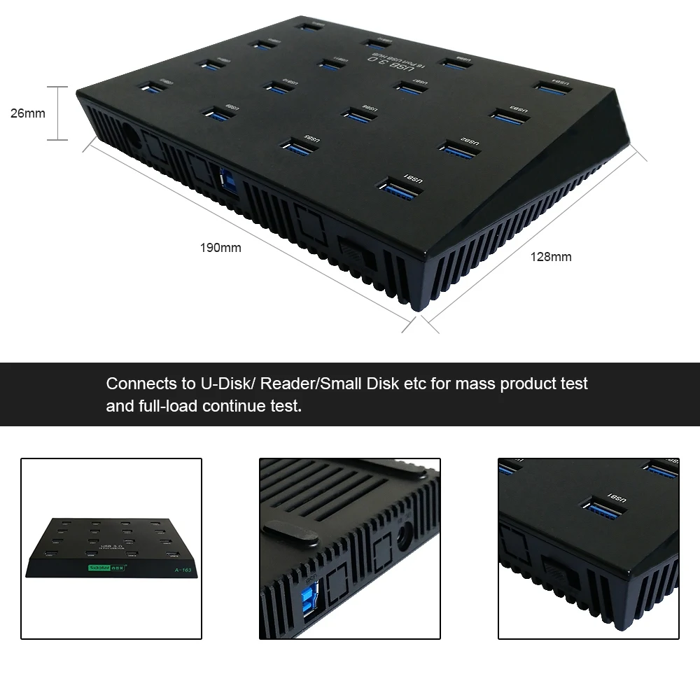 Sipolar A-163 16 Ports Industrial USB 3.0 Duplicator Hub for Batch Copy ...