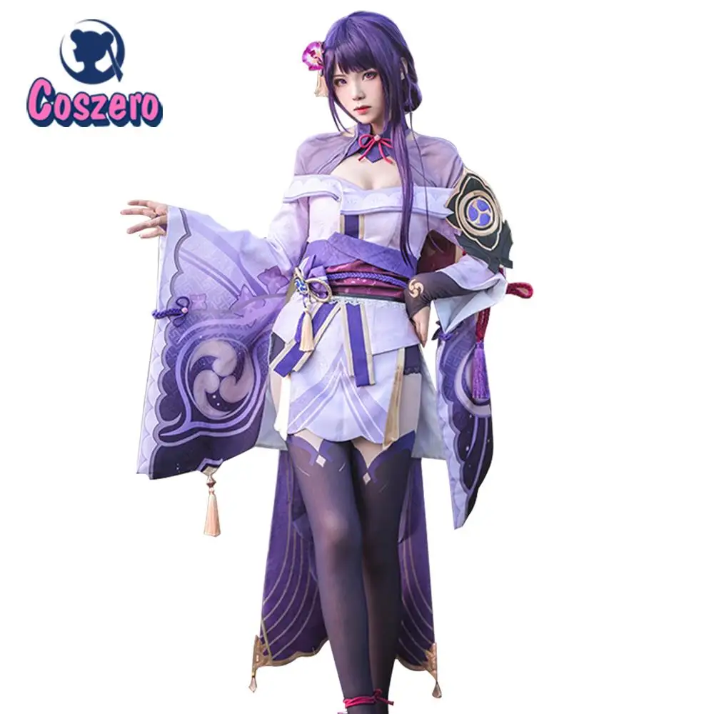 COSLEE Genshin Impact Raiden Shogun Cosplay Costume Childlike Series ...