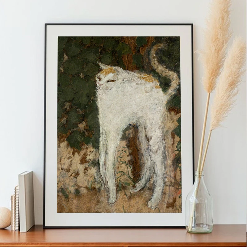 Pierre Bonnard Le Chat Blanc Exhibition Poster Meme Cat Painting Cat ...