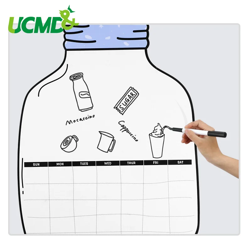 Magnetic Whiteboard Home Decor Fridge Sticker Dry Wipe Calendar Writing ...