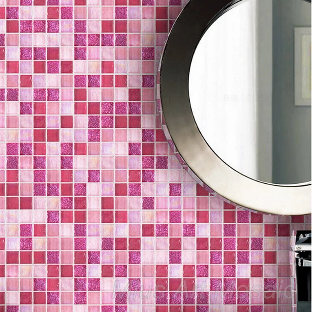 Piastrelle Bagno Mosaico Rosa