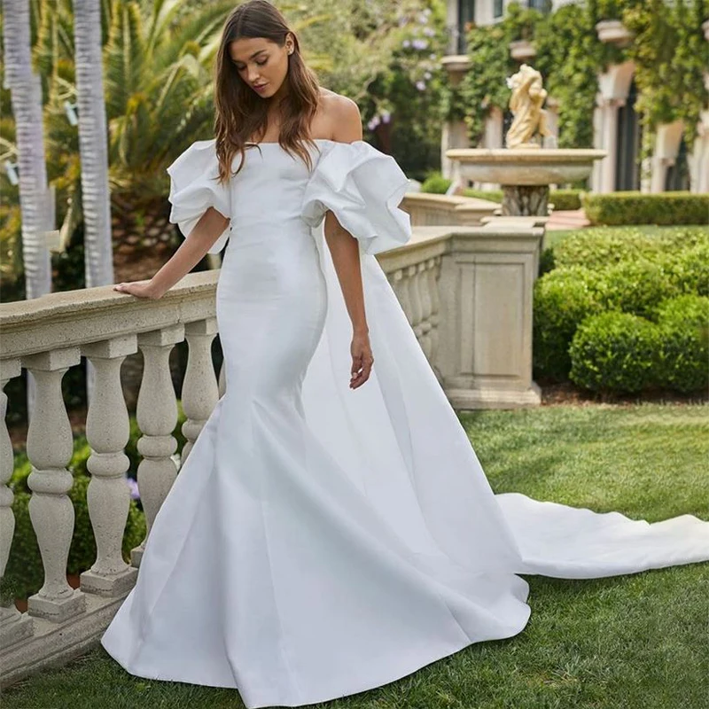 Short Wedding Dresses With Detachable Trains