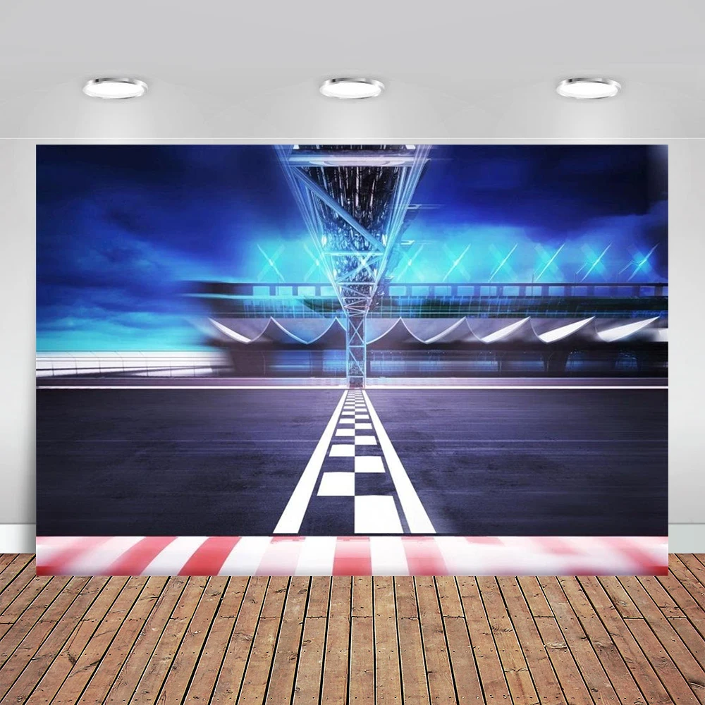 Car Race Track Finish Line