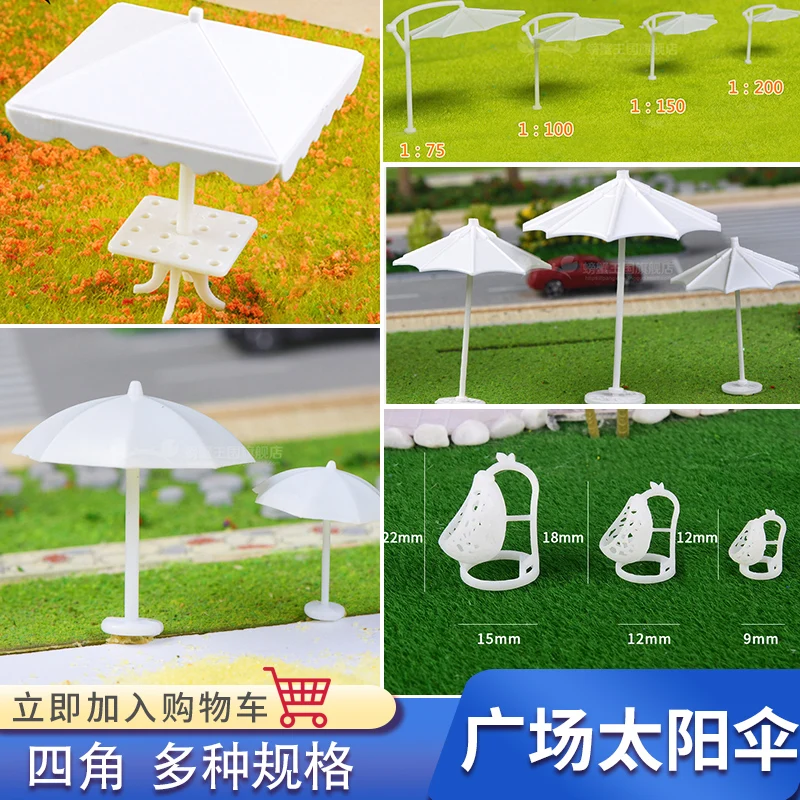 5pcs Miniature Garden Parasol Umbrella 1/50 1/75 1/100 1/150 1/200 ...