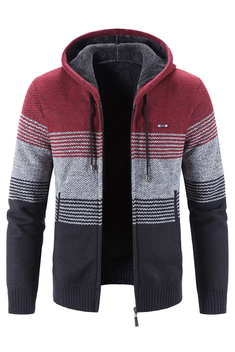 Gilet-cardigan,Pull décontracté avec fermeture éclair pour Homme, tricot, grande taille, automne ...
