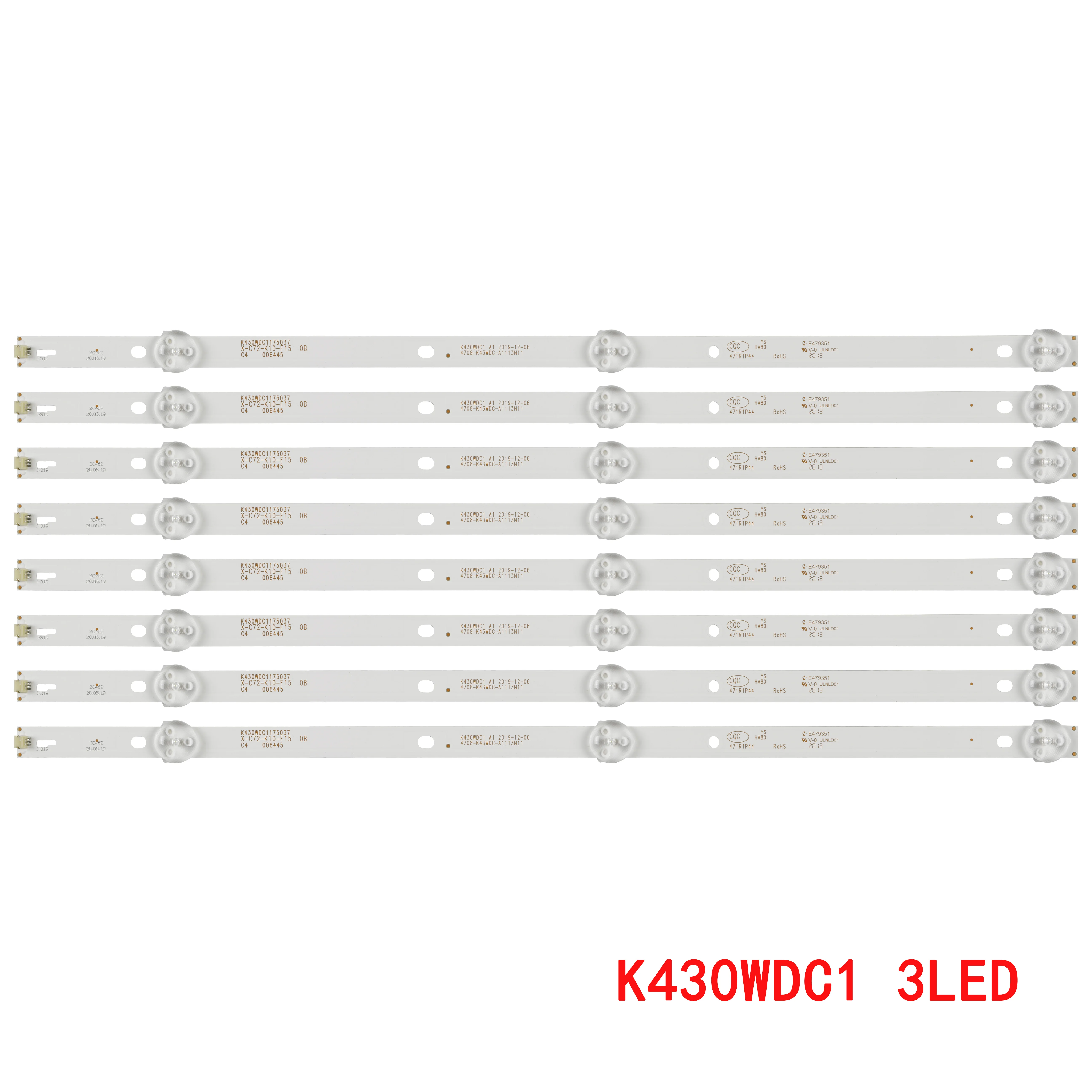 Led Backlight Strip For 43pfs4062 43puh6002/96 43dl4012n/62 43bdl4012 ...