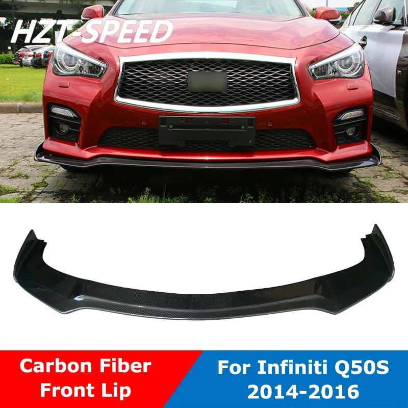 Carbon Fiber Front Shovel Diffuser Spoiler Bumper Lip For Infiniti Q50 ...