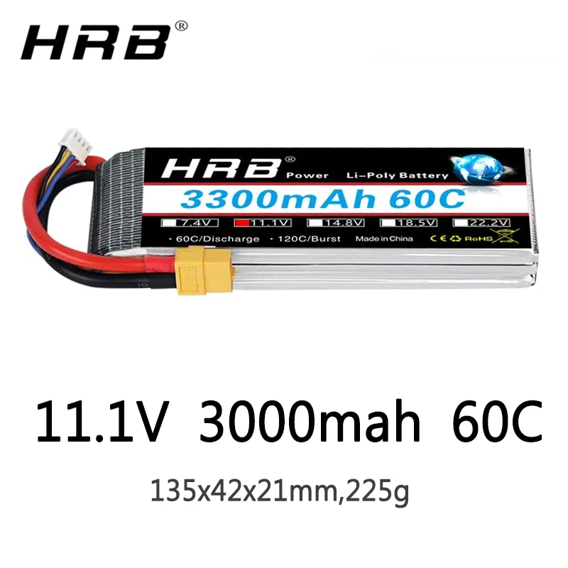 HRB-3S-11-1V-3000mah-Lipo-Battery-60C-XT60-EC5-T-Deans-XT90-Connector-For-Car.jpg