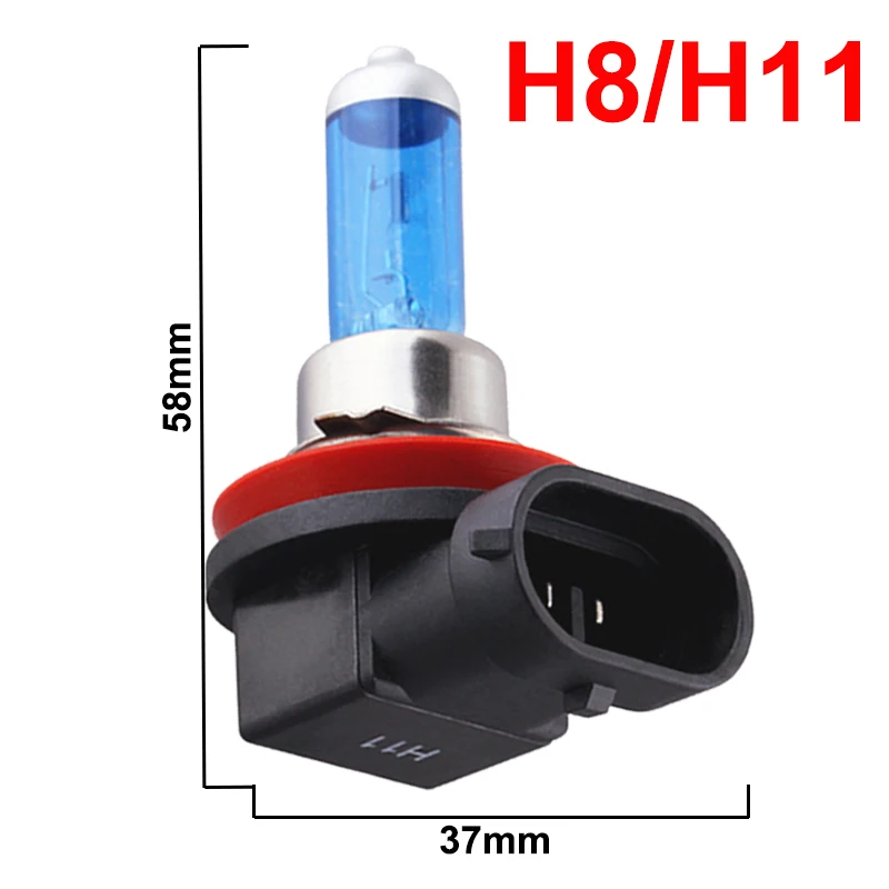 2x H1 H4 H7 H8 H11 Автомобильная галогенная лампа 12 В, головной светильник, противотуманный ...