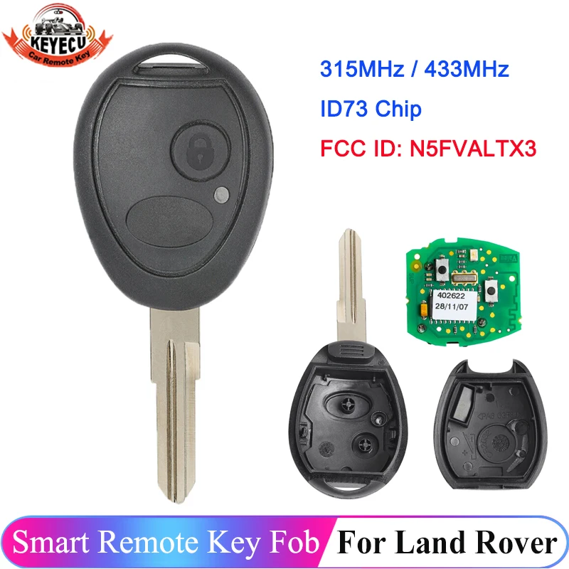 KEYECU N5FVALTX3 2 Buttons Smart Remote Key For Land Rover Discovery ...