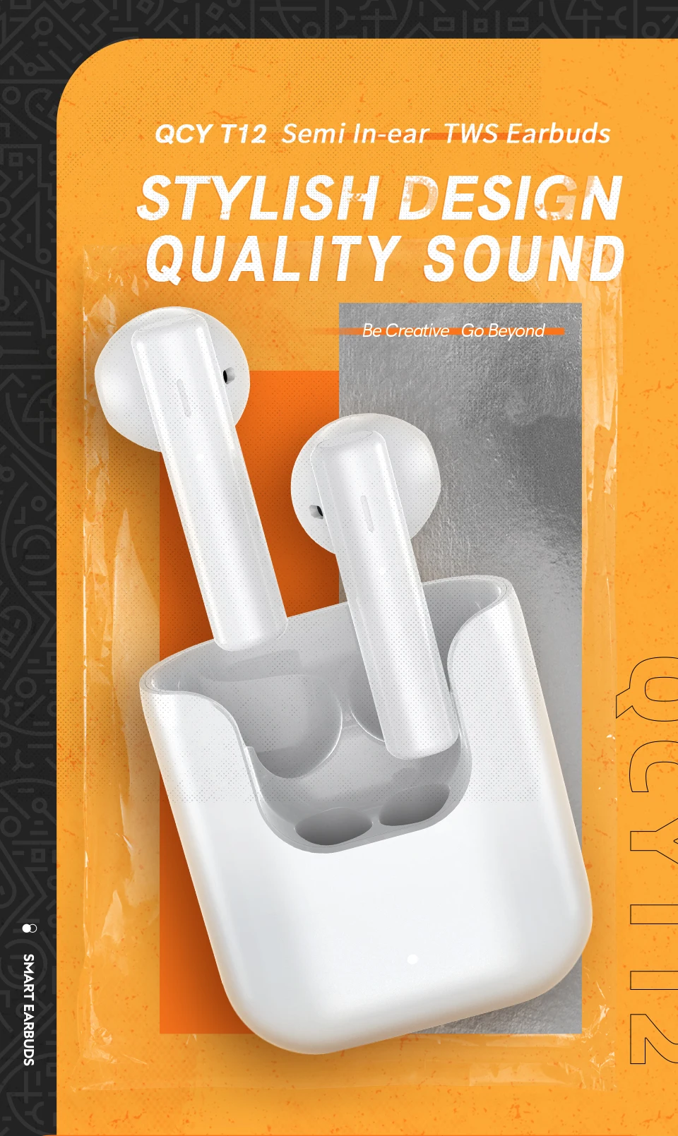 [ส่งเร็ว2วัน] QCY T12 Bluetooth Wireless Headphone หูฟังบลูทูธ White ...
