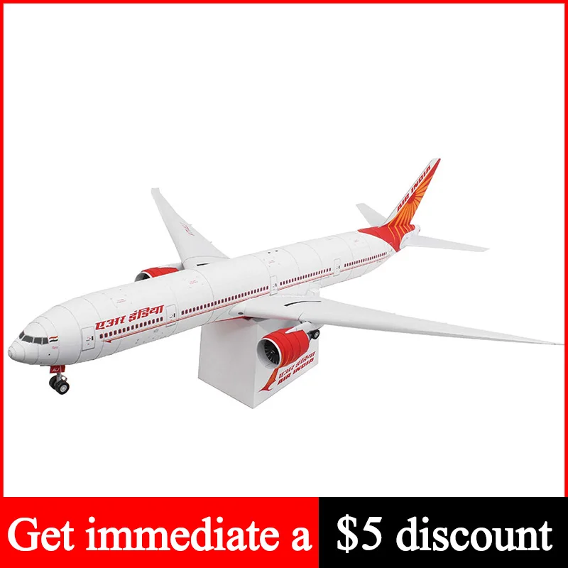 Air-India-Boeing-777-300ER-Airbus-Aircraft-Handmade-3D-Paper-Model-DIY ...