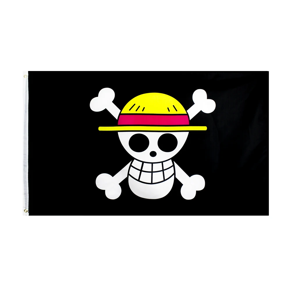 FLAGCORE-3X5Fts-90X150cm-One-Piece-Monkey-D-Bandera-de-calavera-de ...