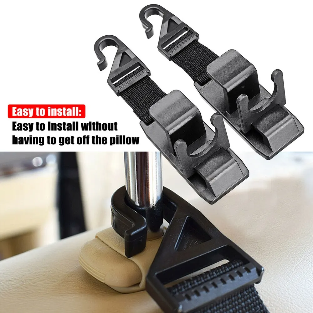 New-2pcs-Car-Rear-Seat-Hooks-Headrest-Auto-Rear-Racks-Portable-Hook-for ...