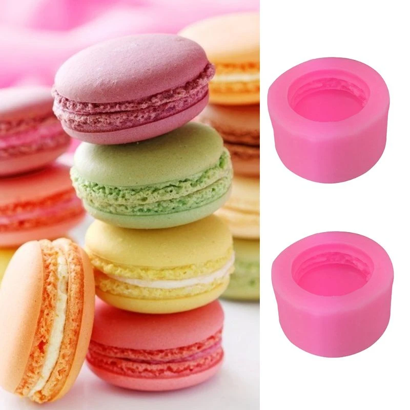 3d Macaron Shape Diy Soap Grade Silicone Chocolate Mold Fondant Candy ...