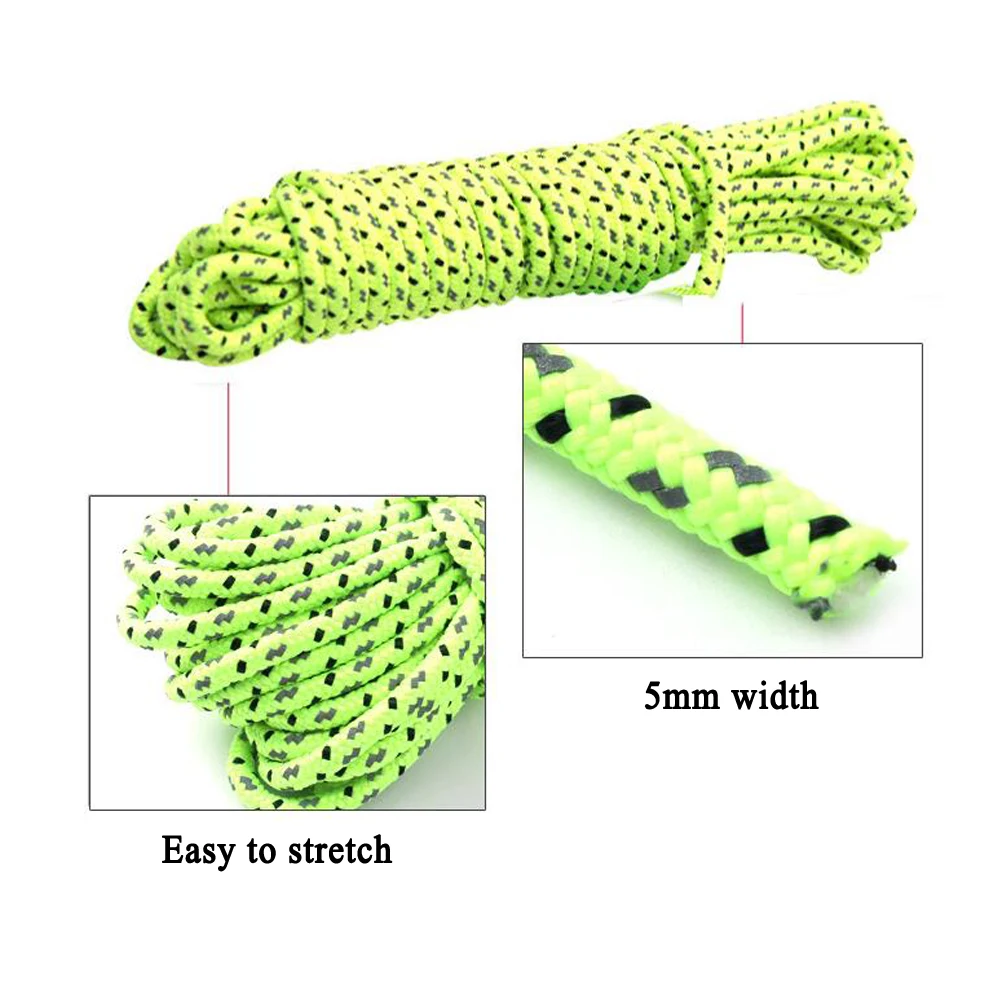 5mm Width Glow In The Dark Luminous Paracord Parachute Cord Lanyard ...