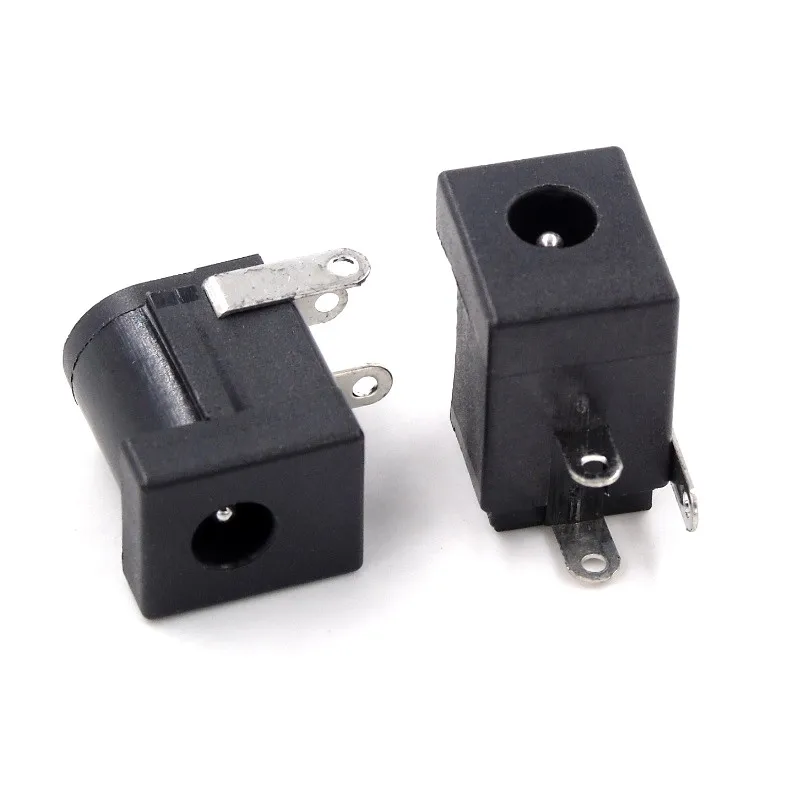 10Pcs DC-005 Black 3.5x1.35mm 3pin DIP DC Power Supply Socket DC005 3.5-1.35MM Female Panel ...