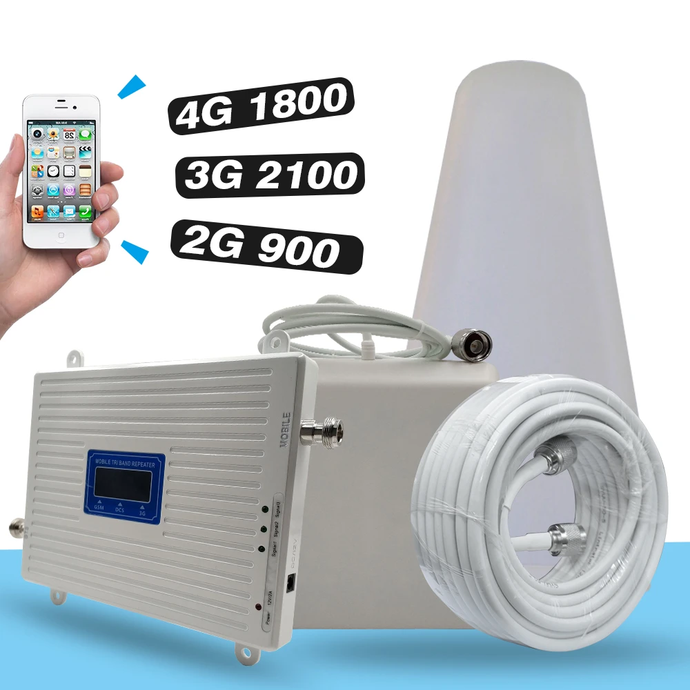 Signal Booster 2g 3g 4g Lte Cellular Repeater Gsm - 2g 3g 4g Tri Band Booster Gsm - Aliexpress