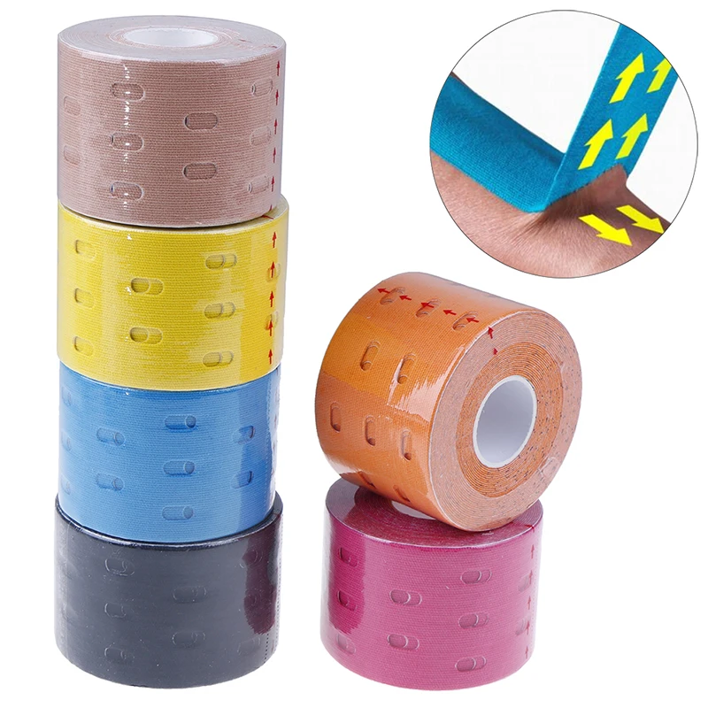 1 Rolls Elastic Kinesiology Sports Tape Perforated Intramuscular Effect ...