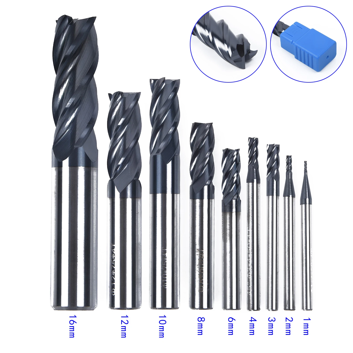 4-Flutes-Carbide-End-Mill-Kit-Tungsten-Steel-Milling-Cutter-TiAlN ...