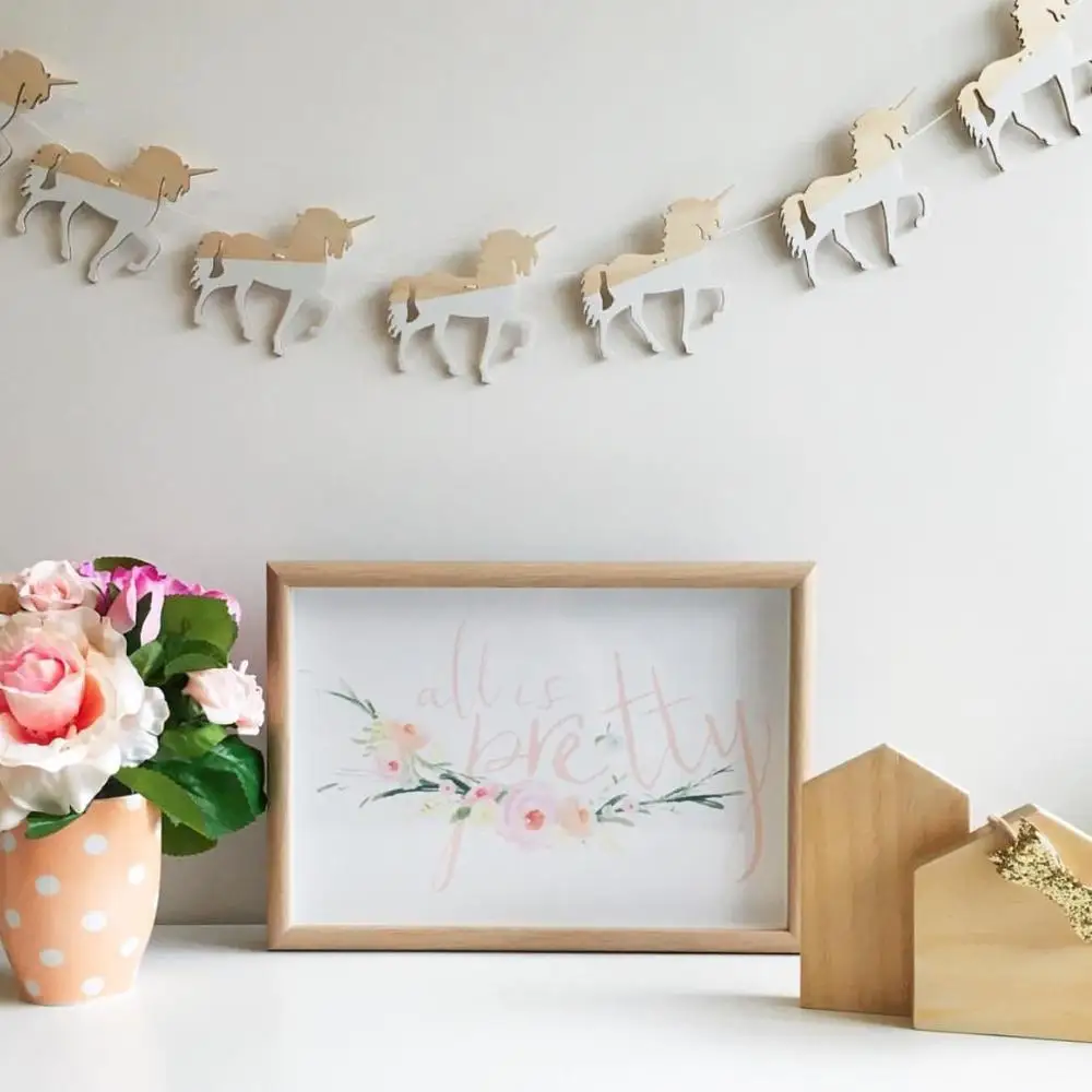 Unicorn-Wood-Chips-Nordic-Kids-Room-Decoration-DIY-Baby-Mobiles ...