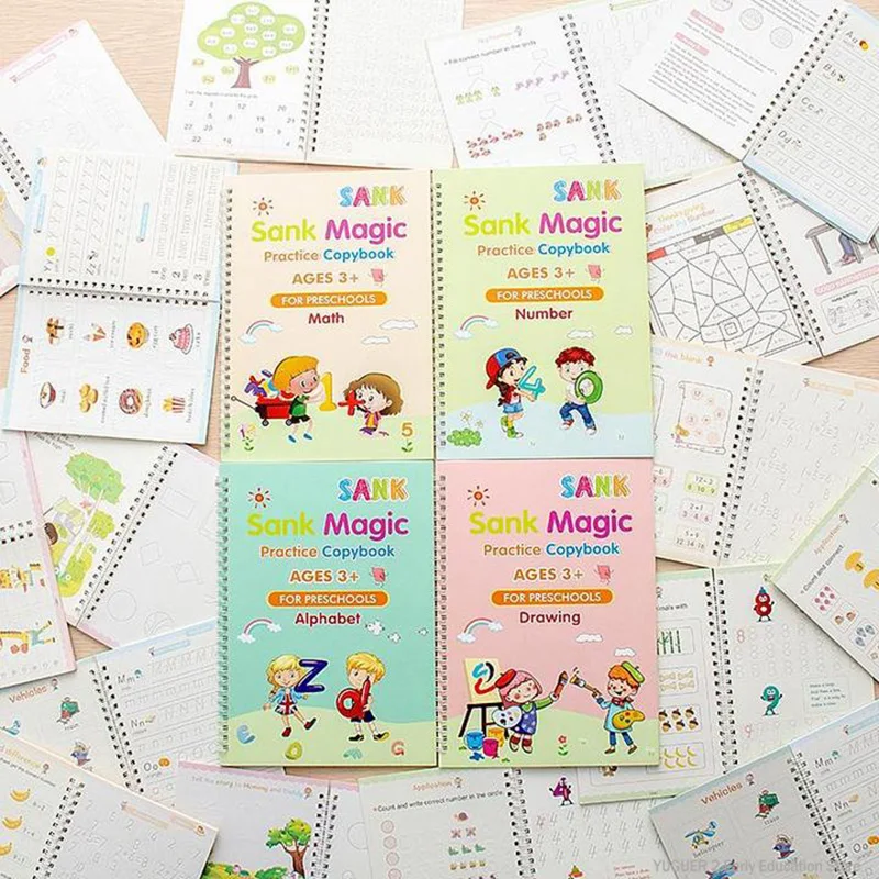 4-books-pen-sank-magic-practice-copybook-free-wiping-children-s