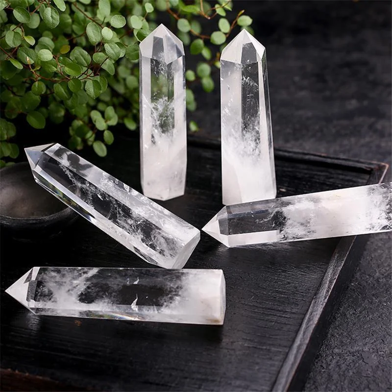1PC Natural Crystal Clear Quartz Transparency Quartz Point Healing ...